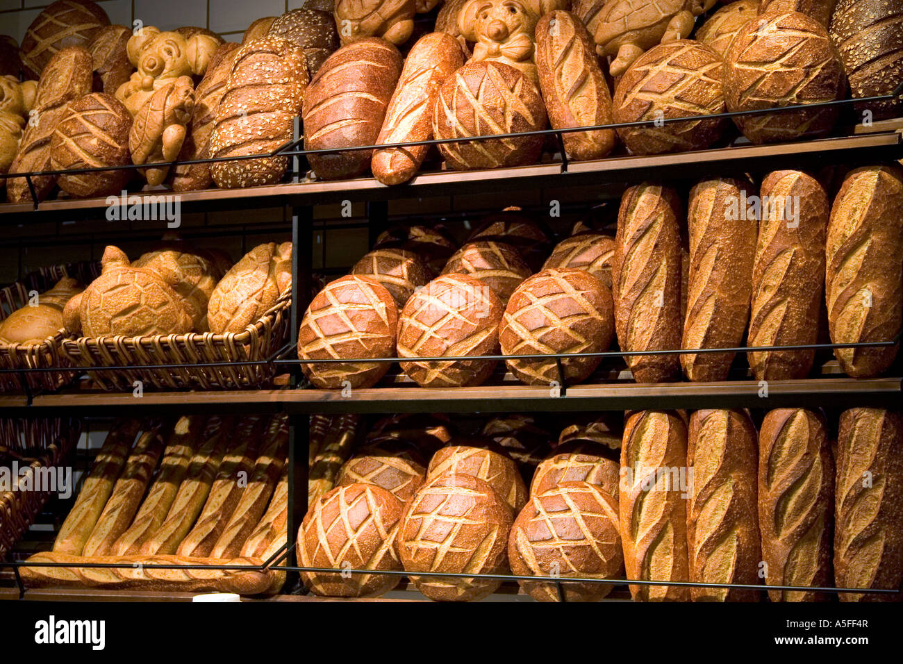 A rack of sourdough bread at the San Francisco airport Stock Photo - Alamy