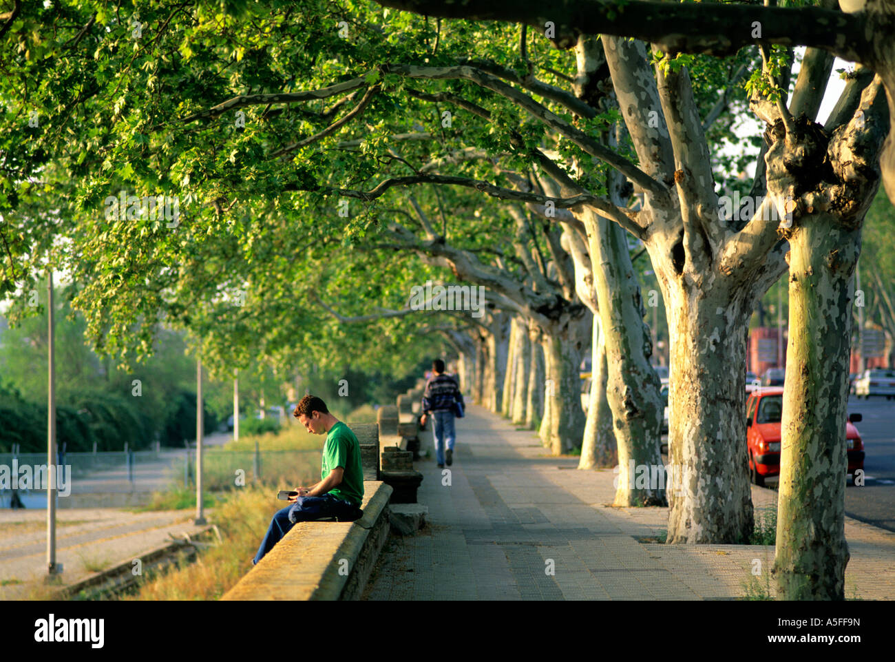 The Riverwalk in Seville Spain Stock Photo - Alamy