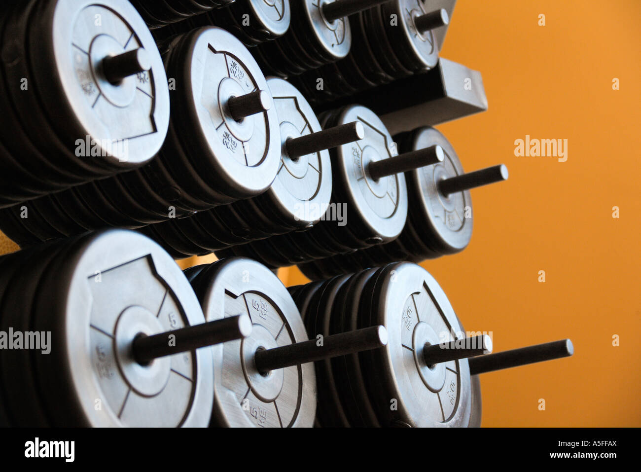 Gym weights stacked hi-res stock photography and images - Alamy