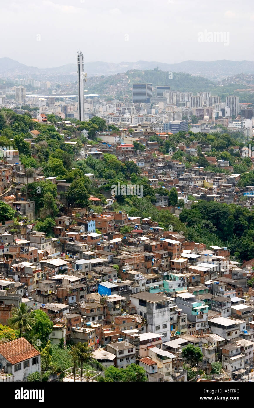 Hillside favela in Rio de Janeiro Brazil These slums are home to ...