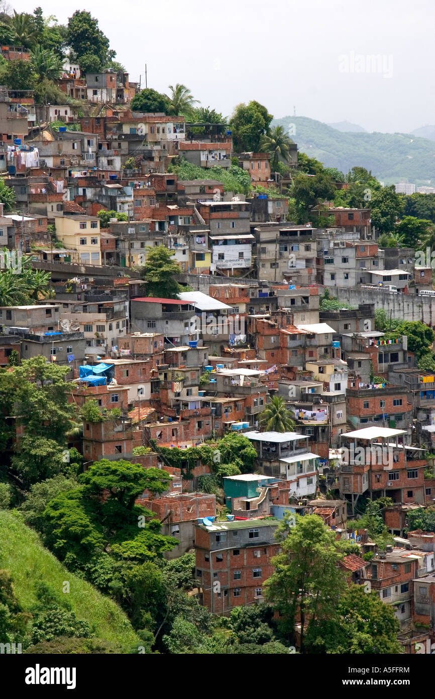 Hillside favela in Rio de Janeiro Brazil These slums are home to ...