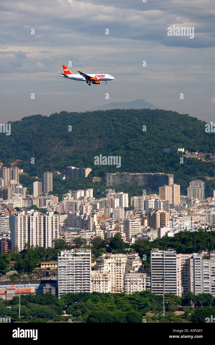 Airplane flying over Rio de Janeiro Brazil Stock Photo - Alamy