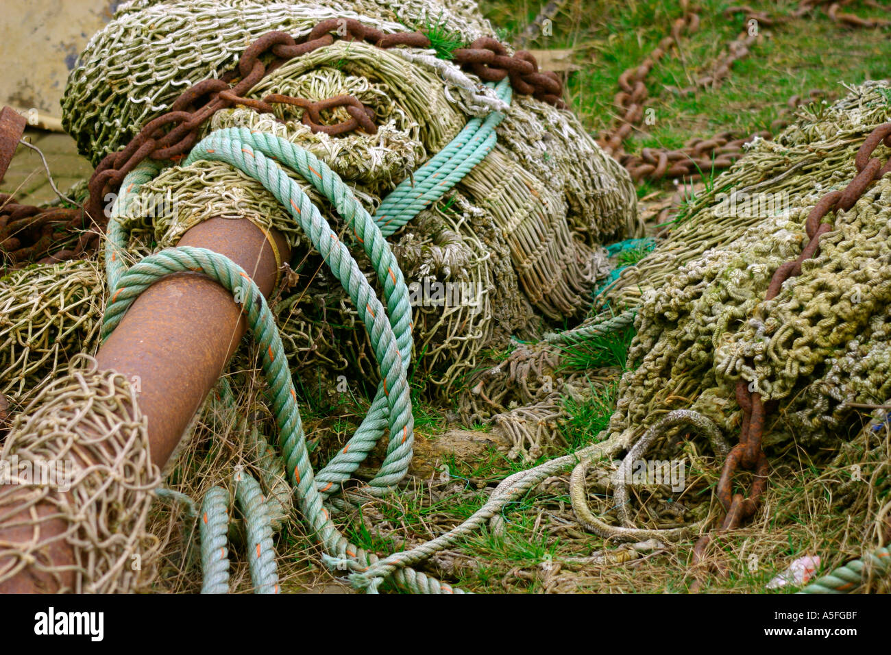 Details of a fishing harbor Stock Photo - Alamy
