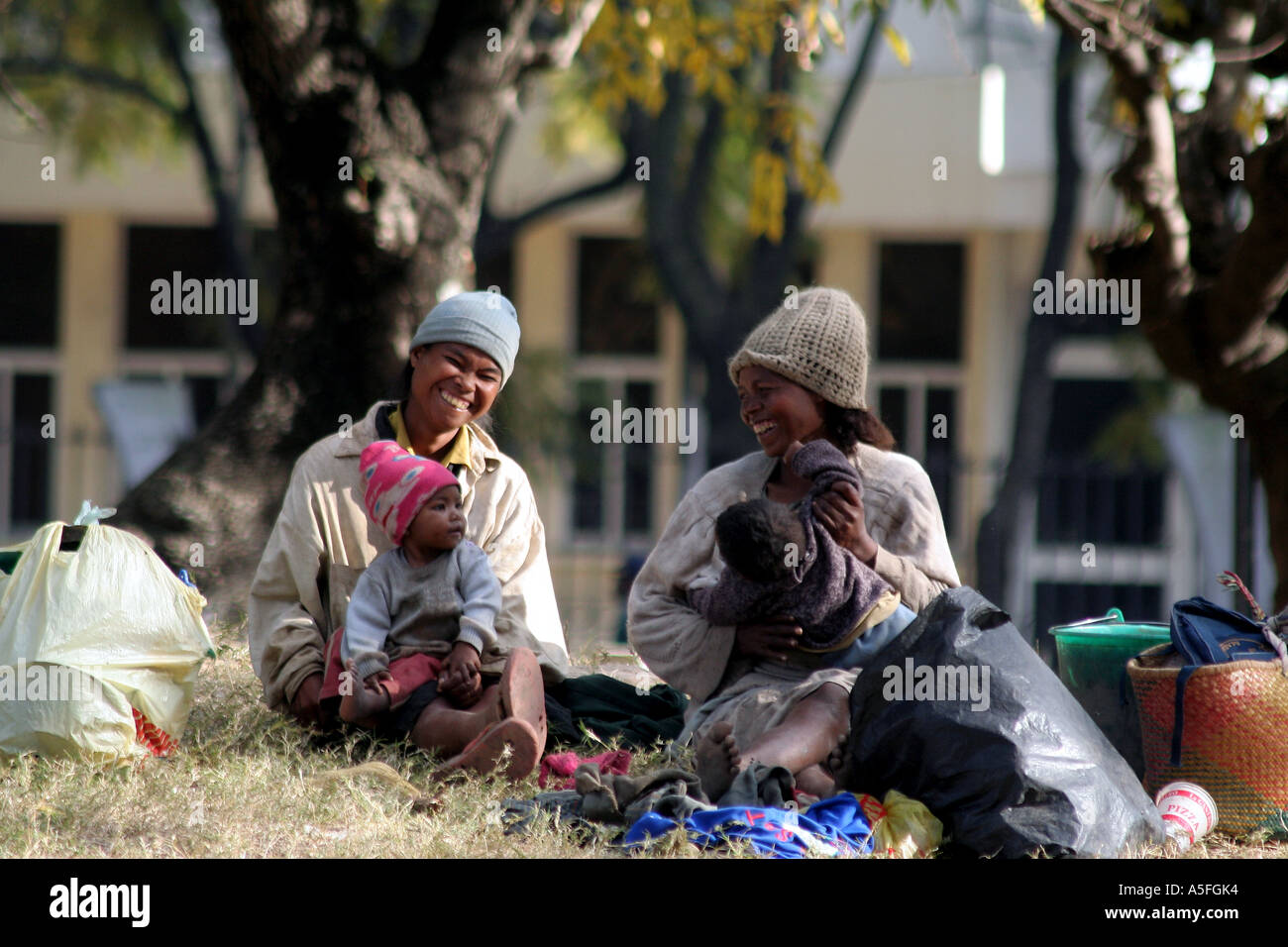 Scene of urban poverty in Antananarivo, the capital of Madagascar Stock ...