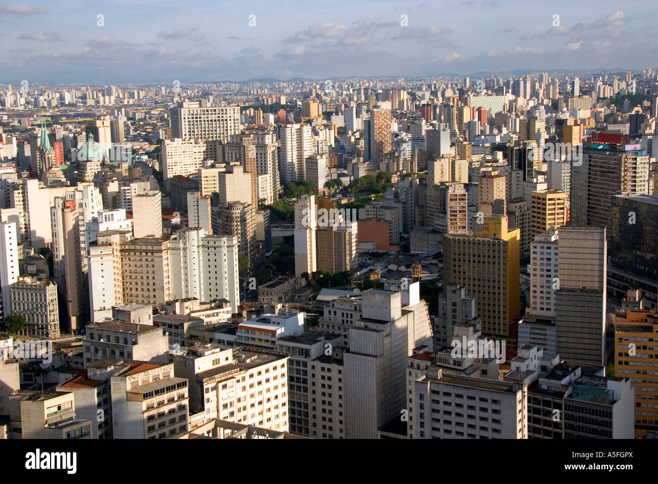 A view of Sao Paulo from atop the Edificio Italia building Brazil Stock ...