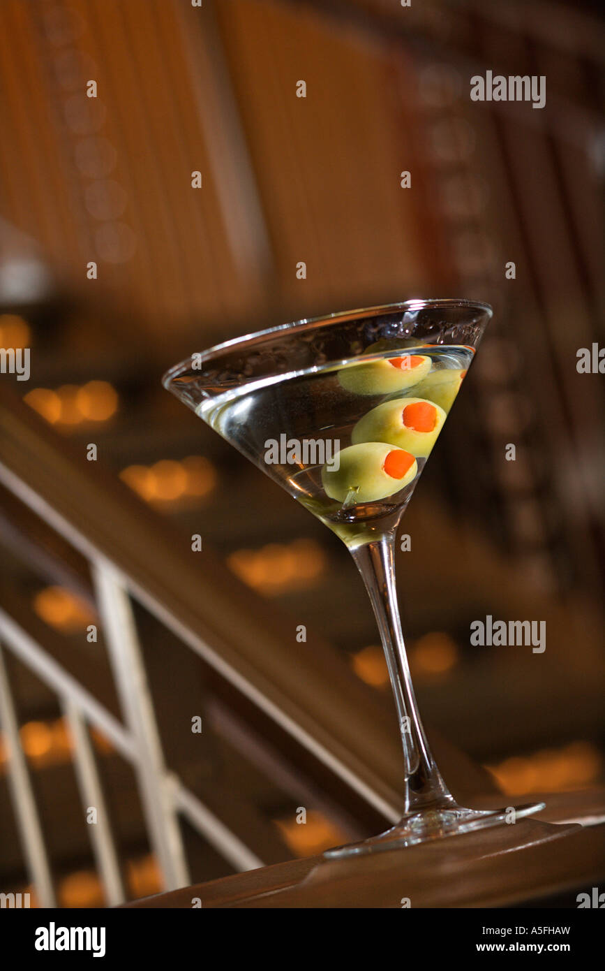 Martini with olives Stock Photo - Alamy