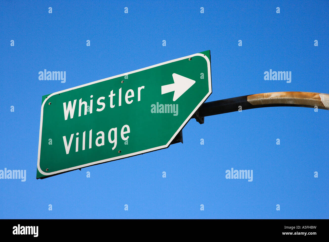 Sign for Whistler Village Stock Photo - Alamy