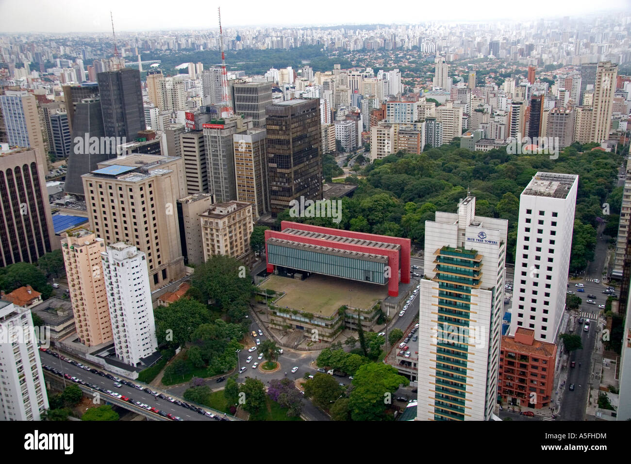 Aerial view of MASP the Museum of Art Sao Paulo Brazil Stock Photo - Alamy