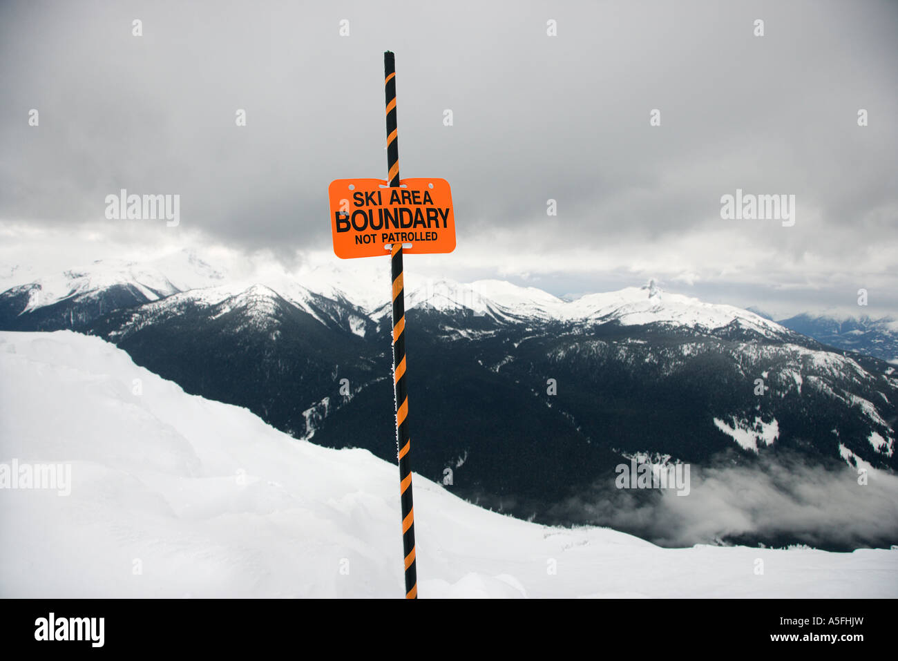 Whistler mountain ski area boundary hi-res stock photography and images ...
