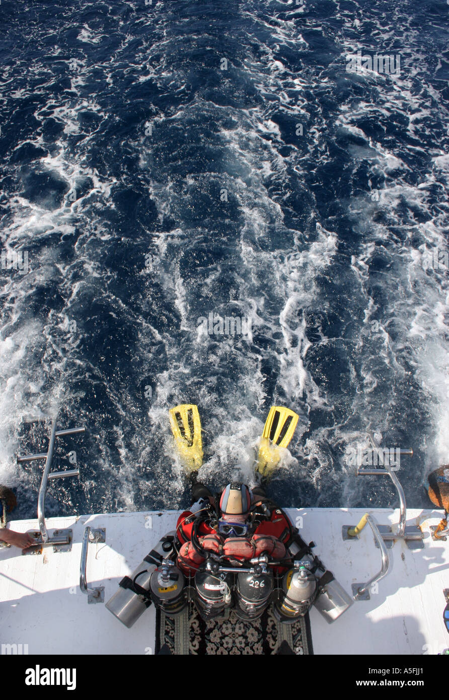Leigh Cunningham in preparation for the world record deepest Wreck dive Yolanda reef Sharm Egypt ...
