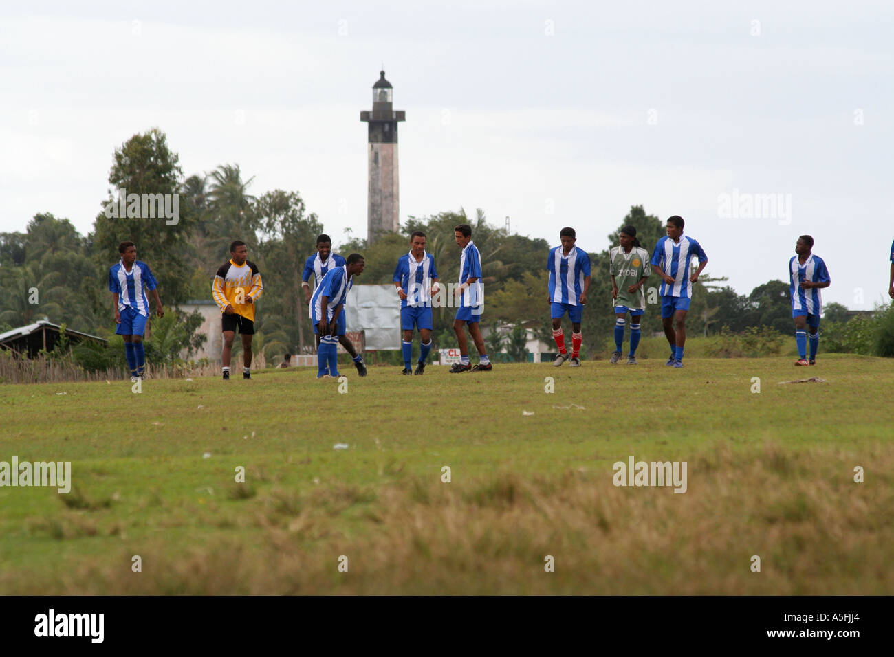 Manakara, Madagascar, football team practicing. Soccer sport Stock ...