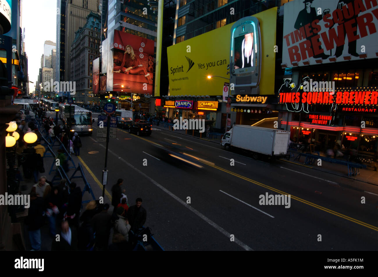 New York city at night, Times Square. USA Stock Photo - Alamy