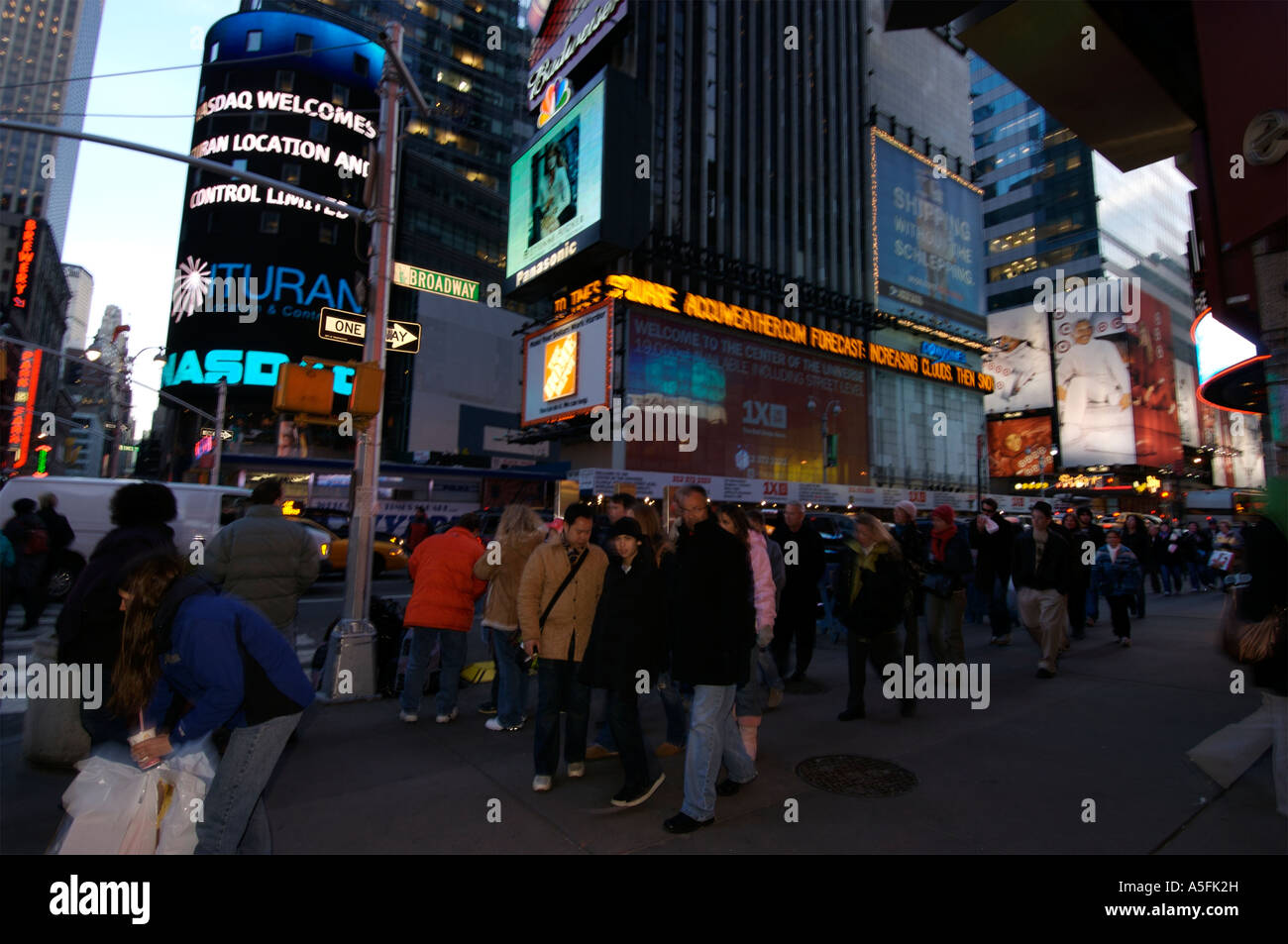 New York city at night, Times Square. USA Stock Photo - Alamy