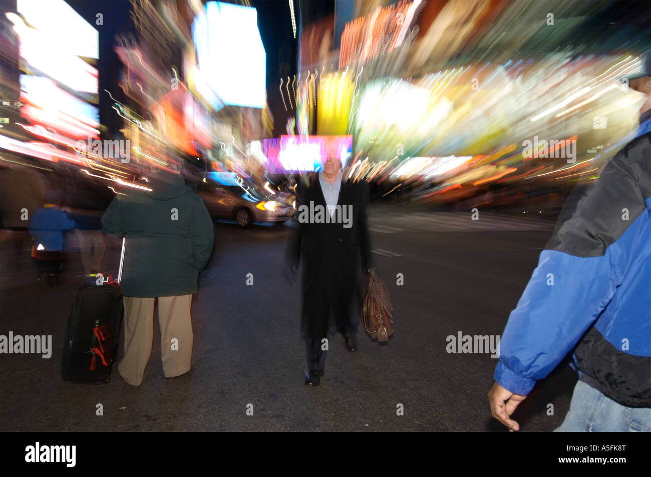 New York city at night, Times Square. USA Stock Photo - Alamy
