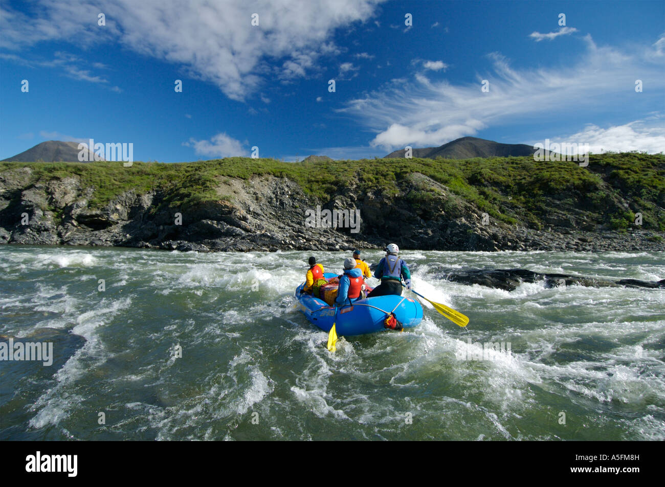 Rafting the Firth River, Ivvavik National Park. Yukon Territory, Canada ...