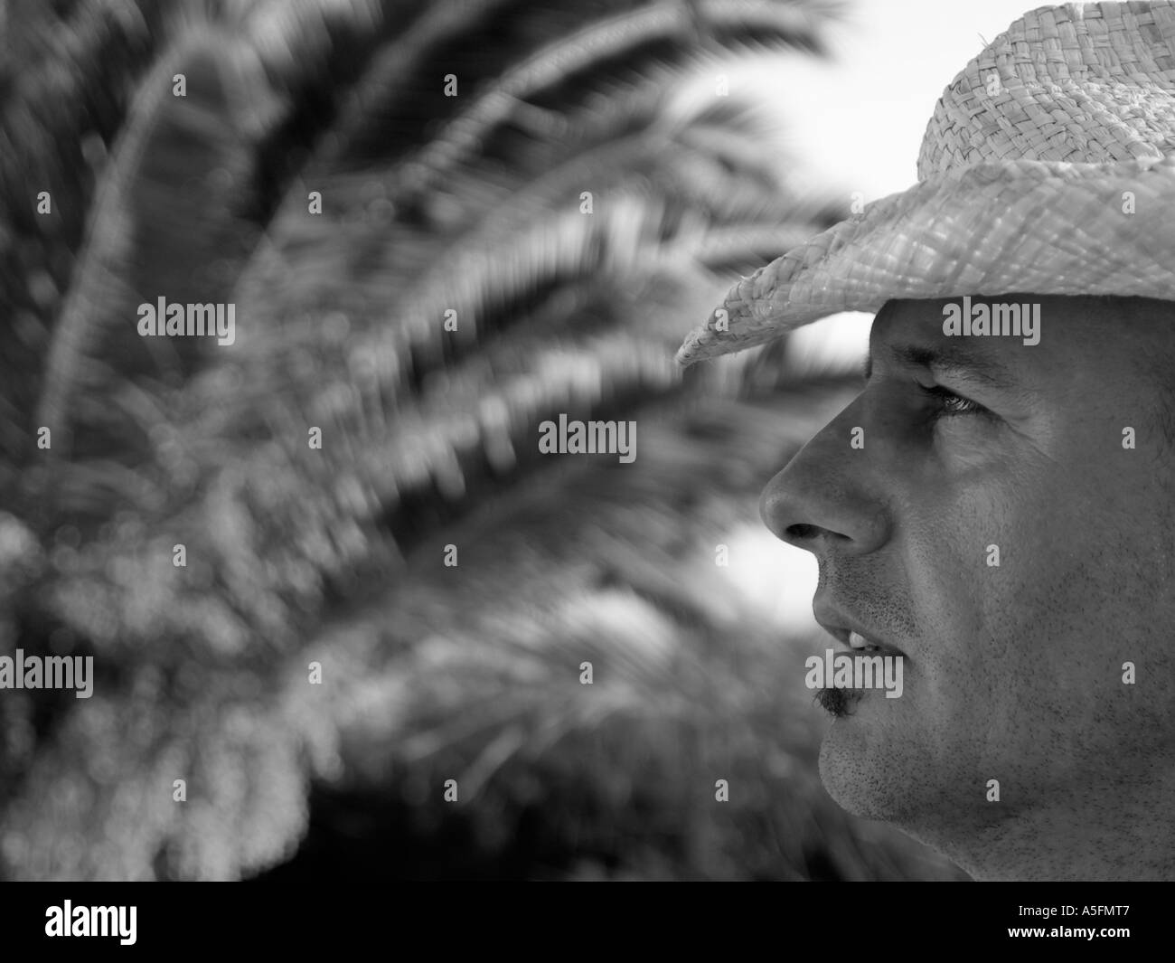 Black man in straw hi-res stock photography and images - Alamy