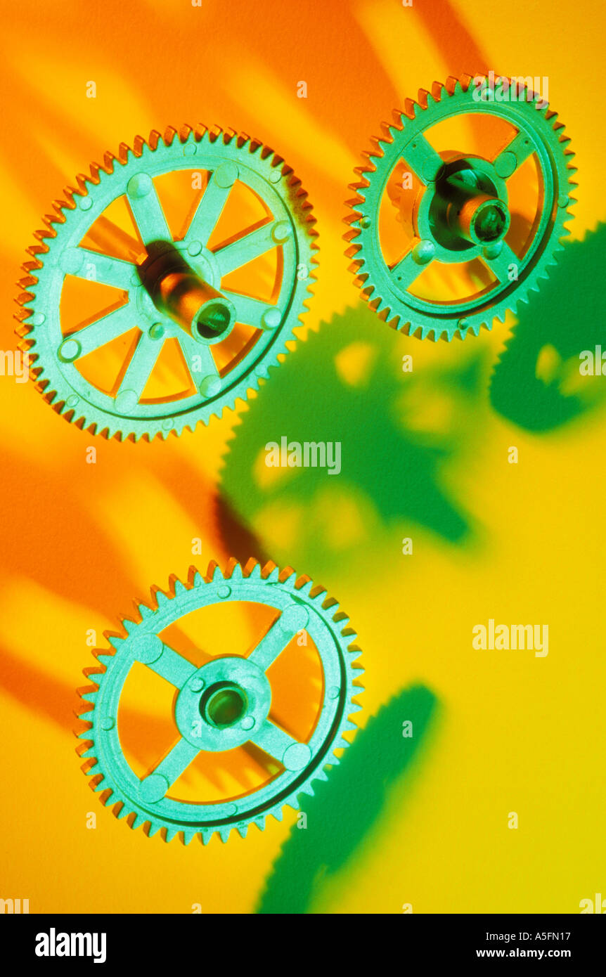 Gears and their shadows Stock Photo - Alamy