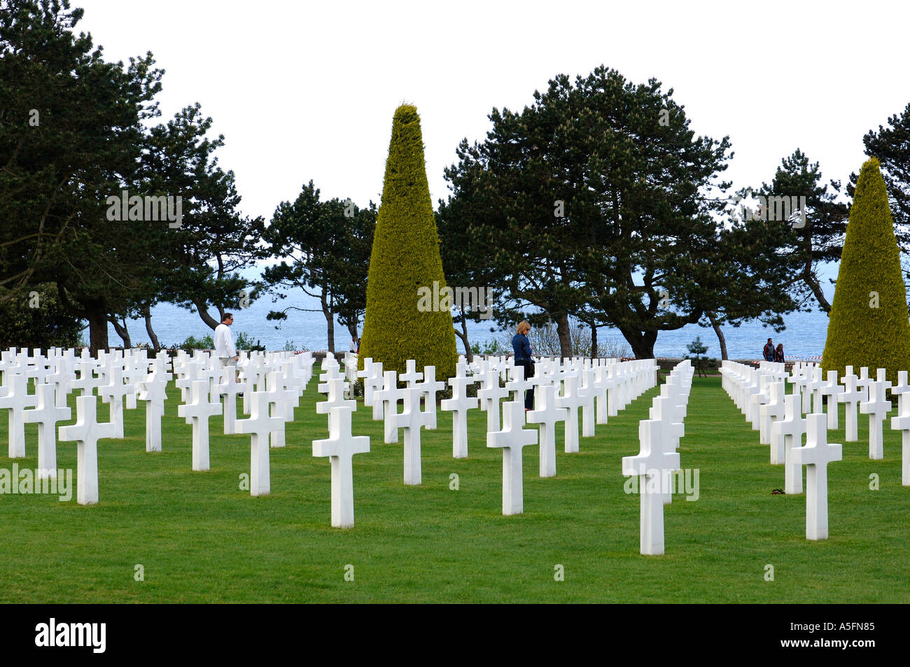 American War Cemetery Omaha beach Colleville Sur Mer Normandy France ...