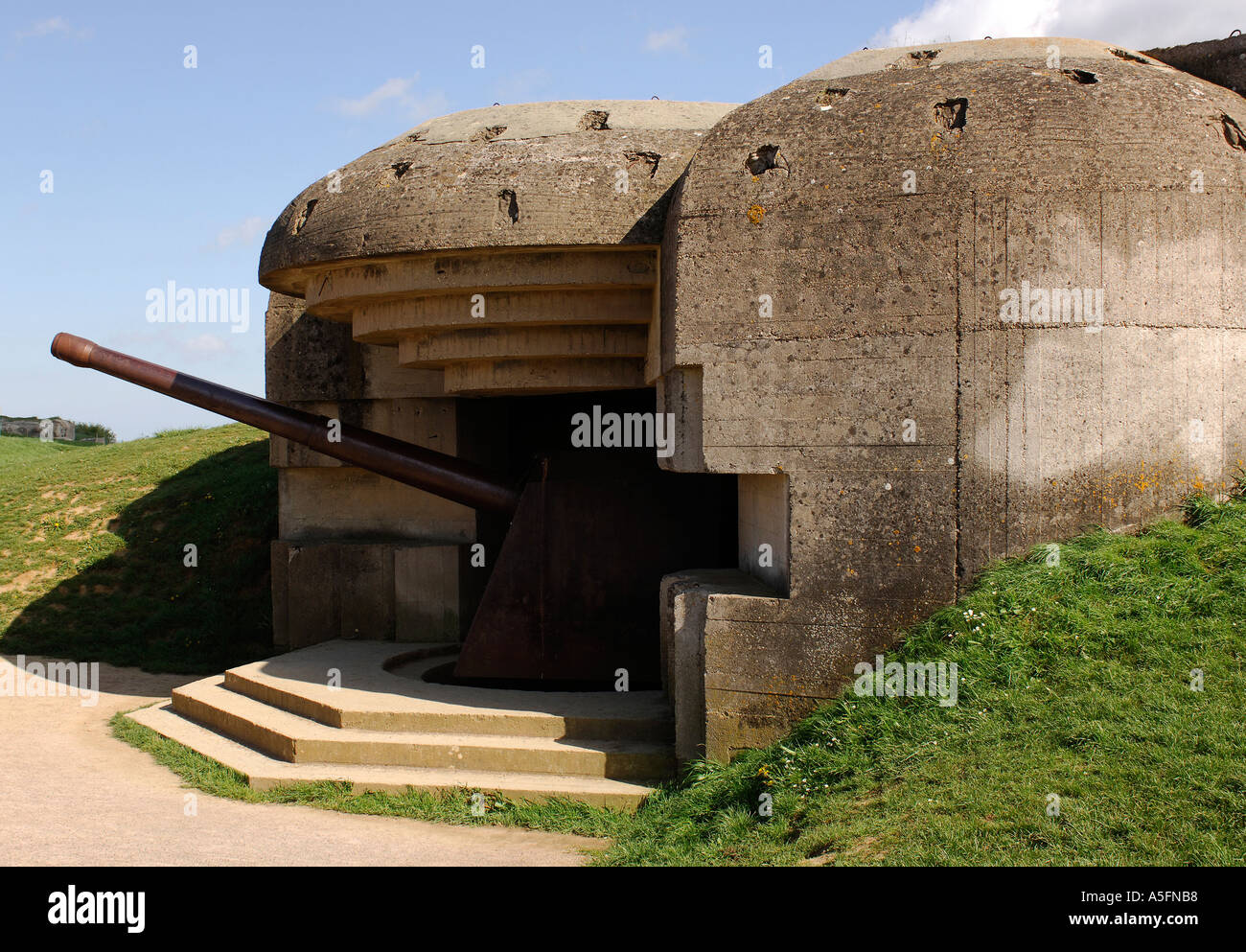 German artillery battery Longues Sur Mer Normandy France Stock Photo ...