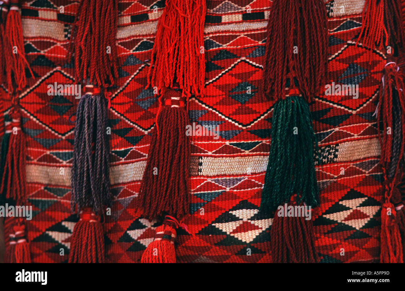 Woven woollen tapestry saddle for a camel Petra Jordan Bedouin textiles ...