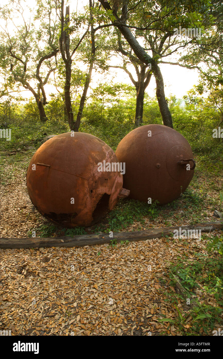 Two rusty metal balls Stock Photo - Alamy