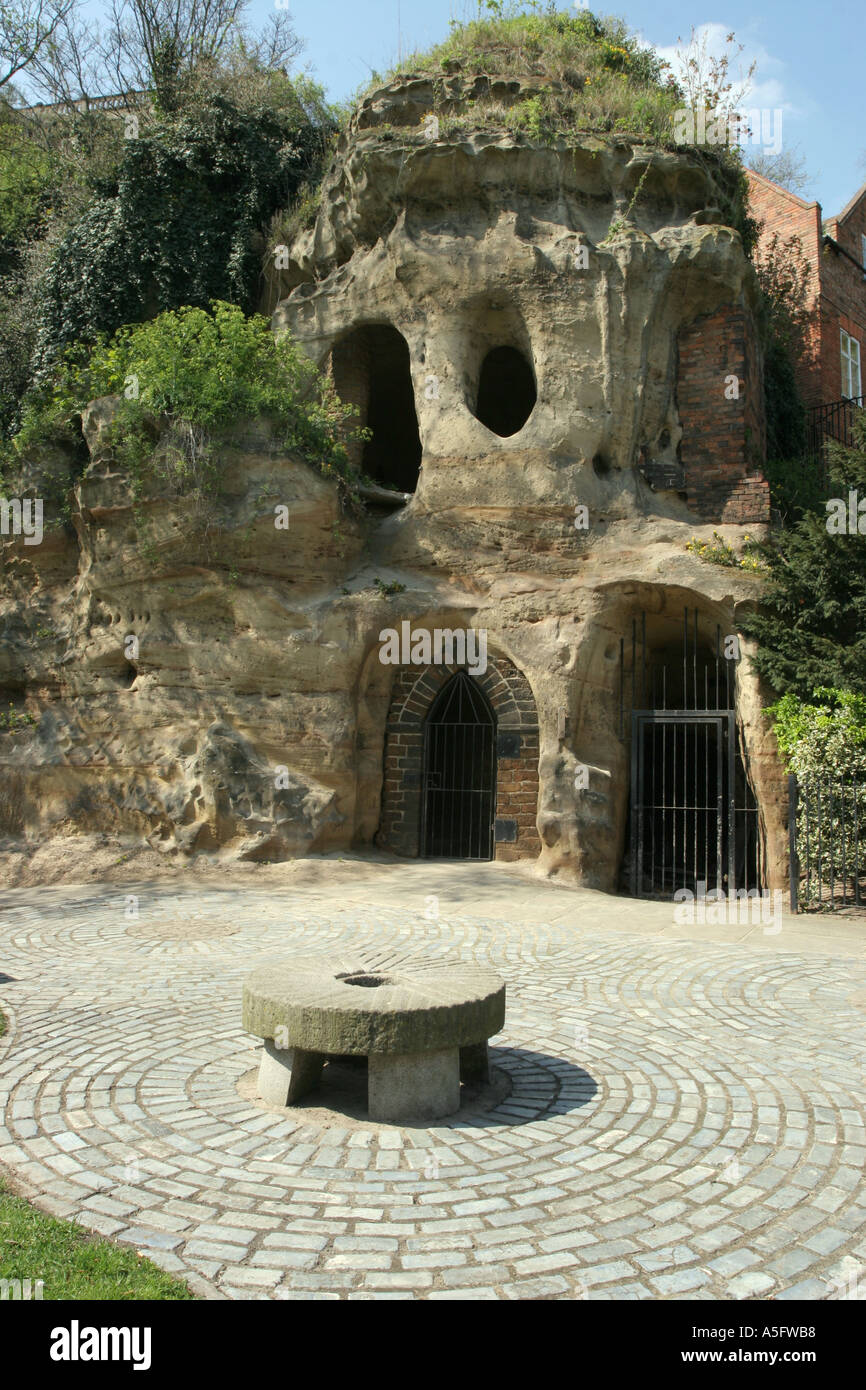 Caves below Nottingham Castle Stock Photo - Alamy