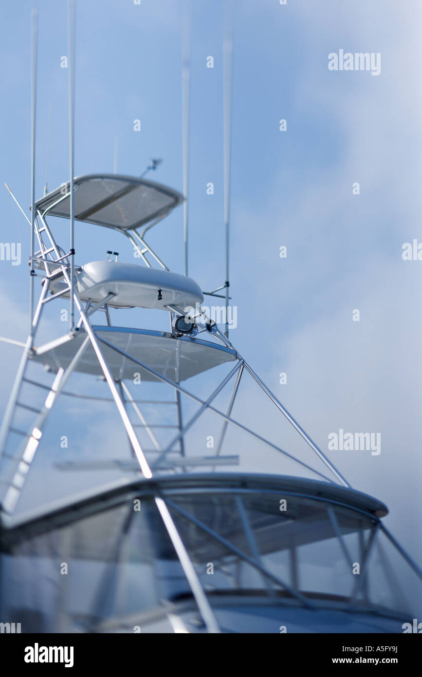 Private fishing boat lookout Stock Photo - Alamy