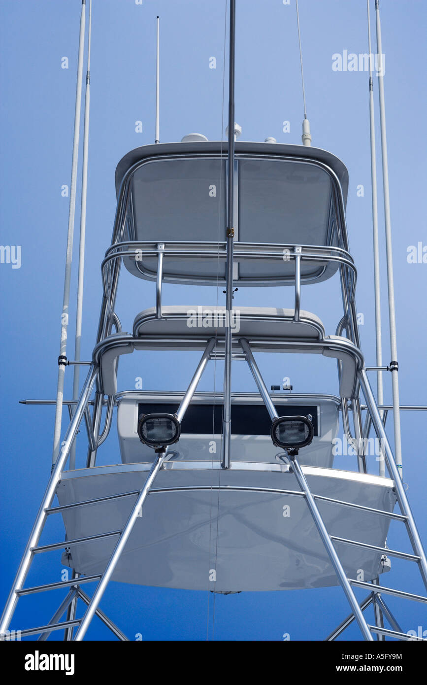 Private fishing boat lookout Stock Photo - Alamy