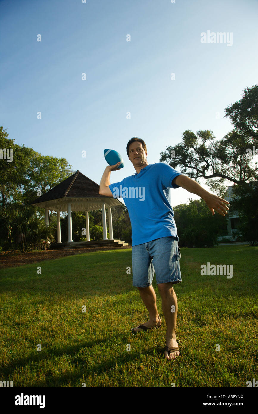 Football full length throw hi-res stock photography and images - Alamy
