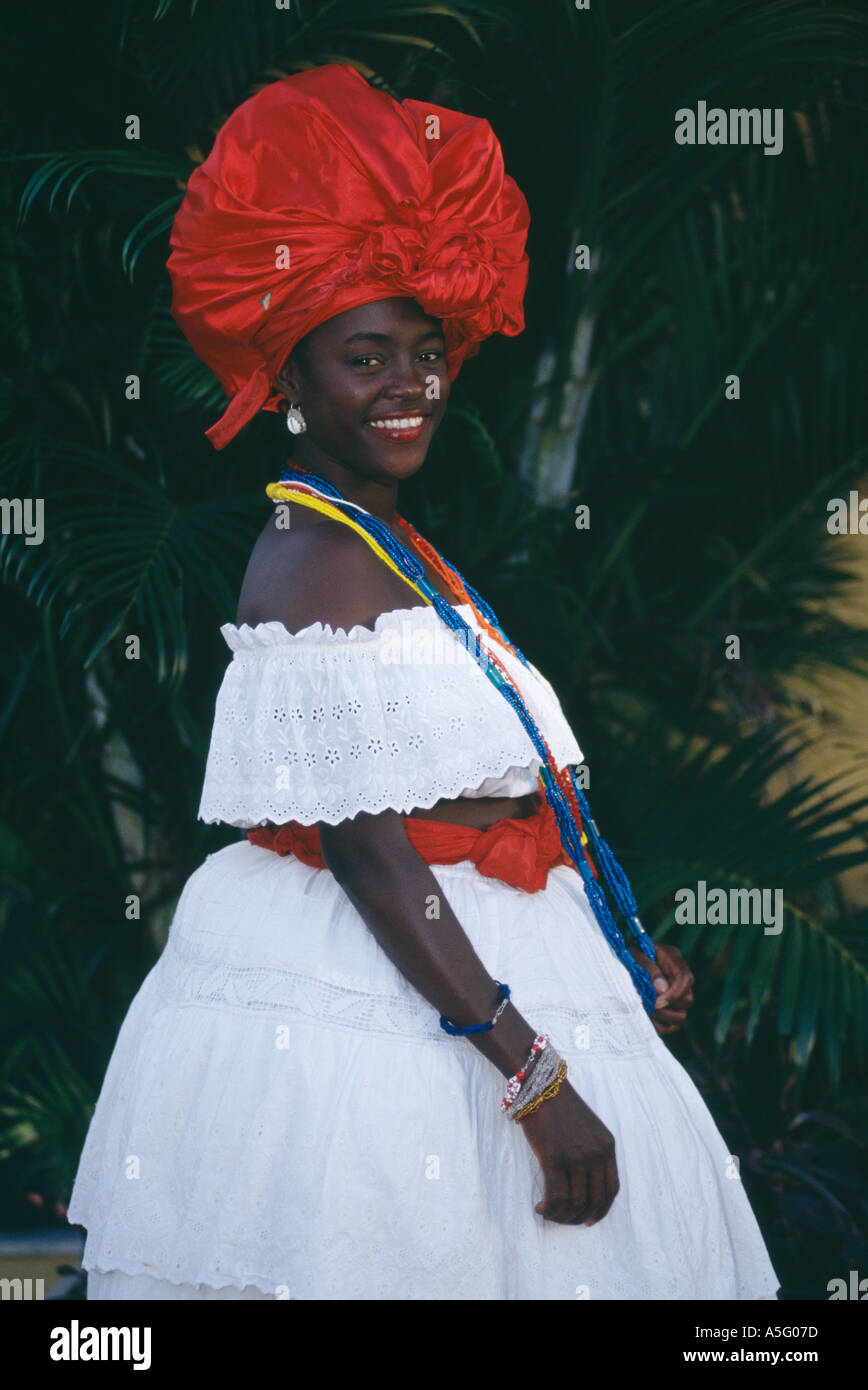Portrait of afro brazilian candomble woman Salvador do Bahia Brazil ...