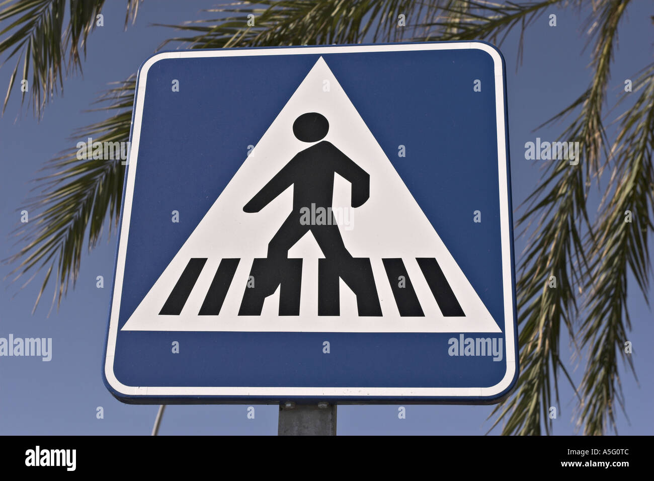 Road Crossing Sign in Canary Islands Spain Stock Photo - Alamy