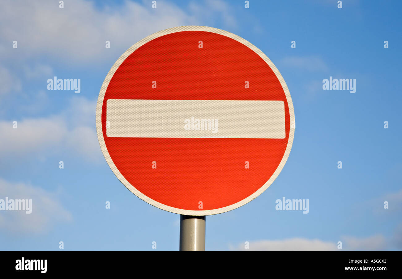 No Entry Sign UK Stock Photo - Alamy