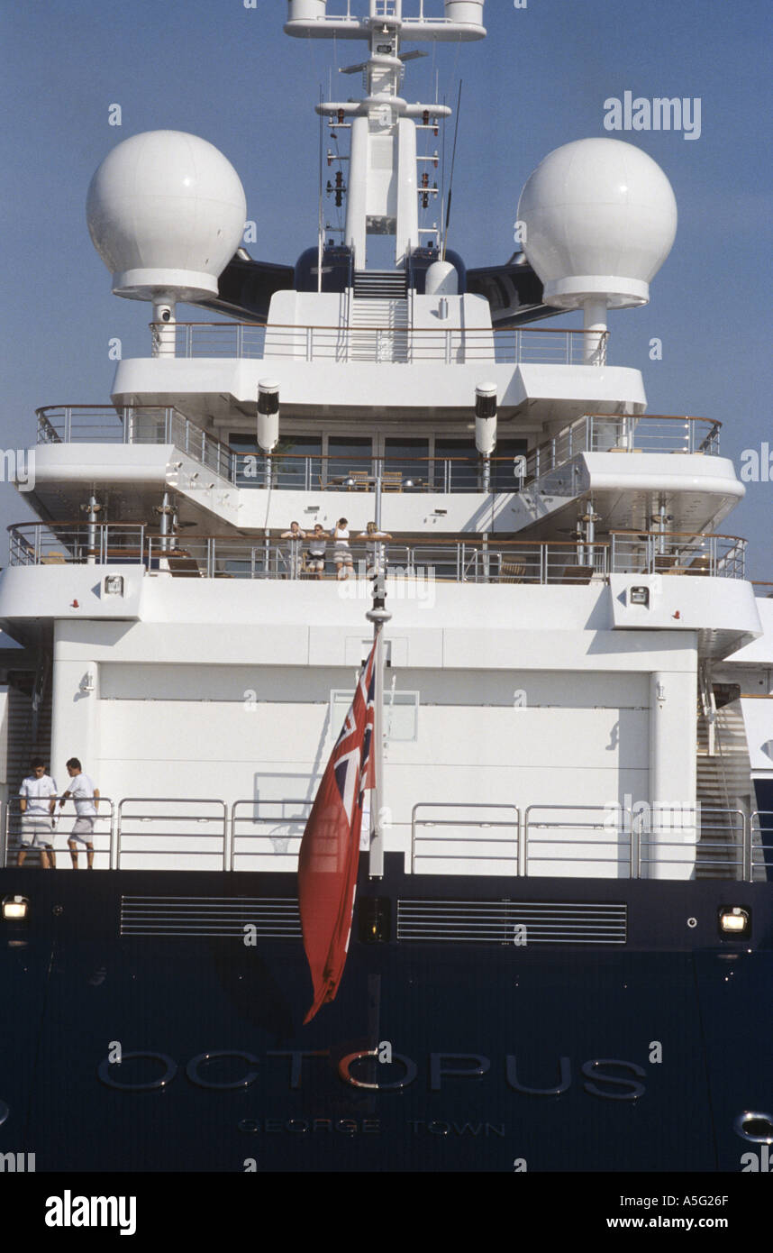 megayacht m y octopus owner paul allen microsoft in port port vauban ...