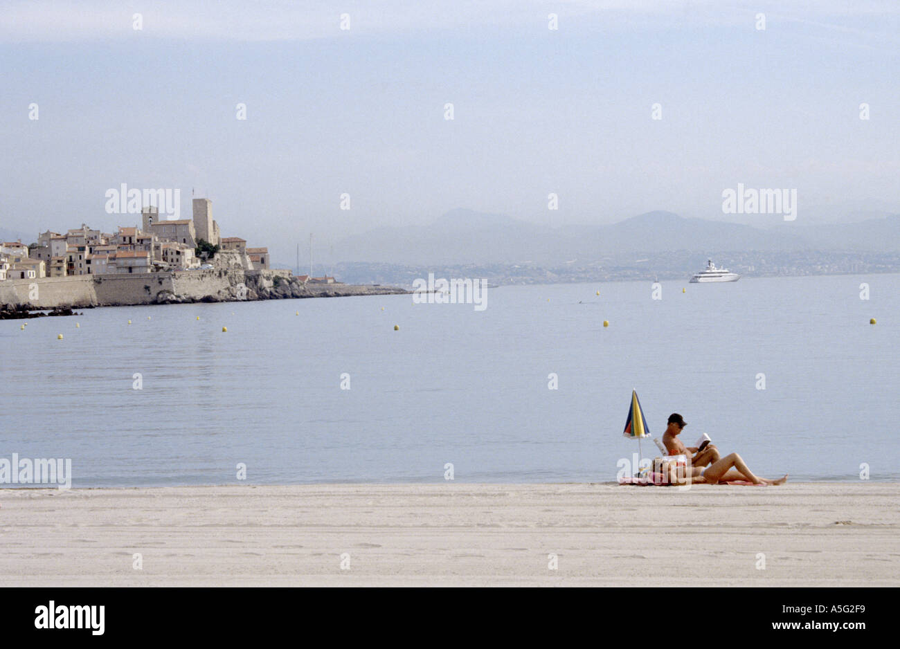 at the salis beach antibes france Stock Photo - Alamy