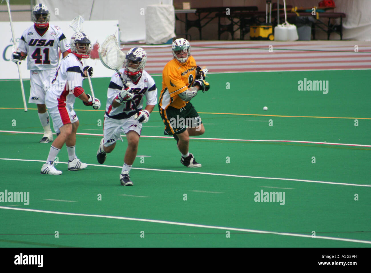 Team USA vs Team Australia during 2006 World Lacrosse Championships ...