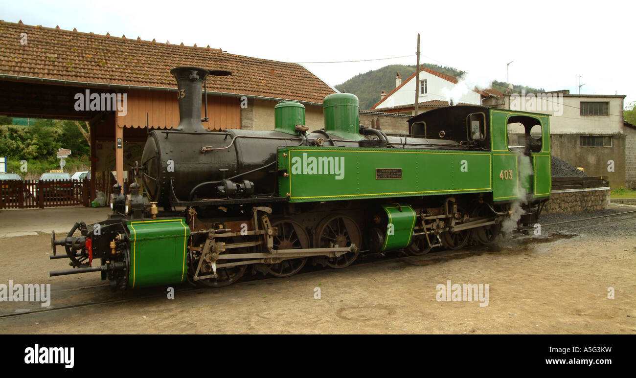 vivaraisMBF1594 Mallet compound 403 [steam engine] waits at Lamastre ...