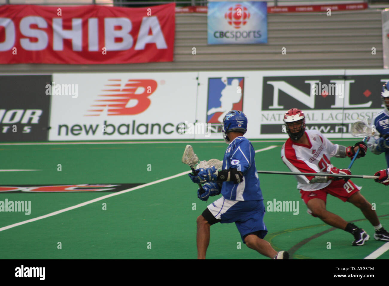 Team Canada's Billy Dee Smith leaves his man to defend against the ball ...