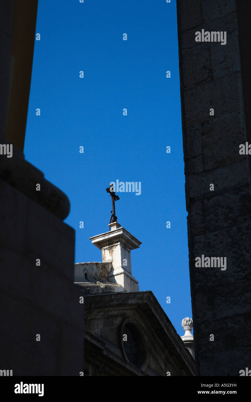 Cross on steeple in Lisbon Portugal Stock Photo - Alamy