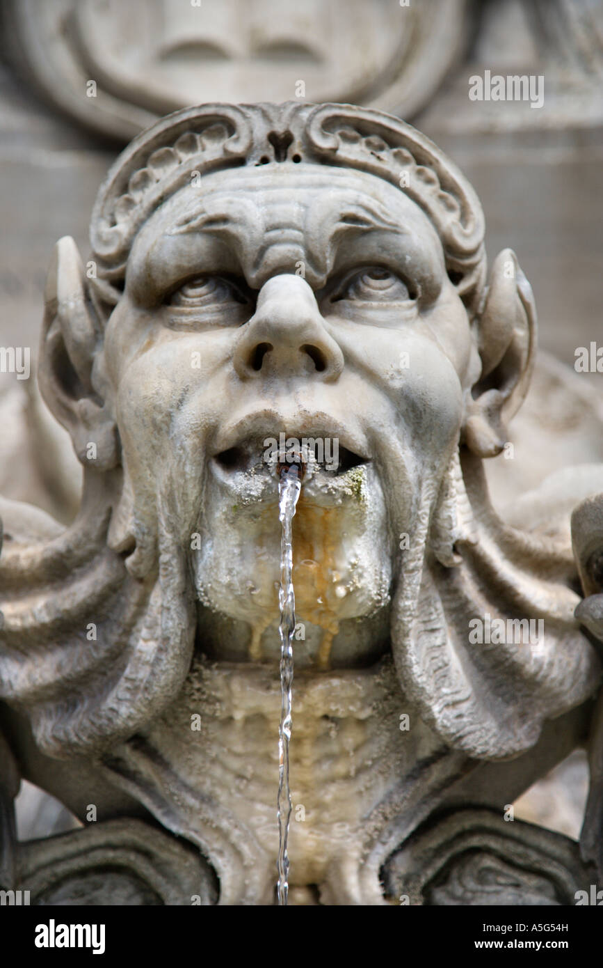Statue fountain in Rome Italy Stock Photo - Alamy