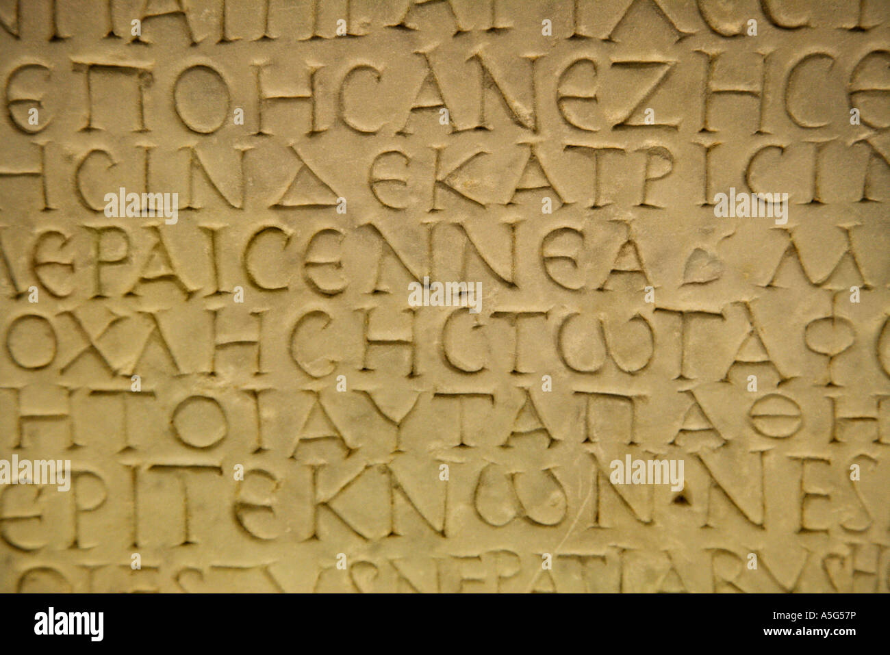 Script carved in stone in Capitoline Museum Rome Italy Stock Photo - Alamy