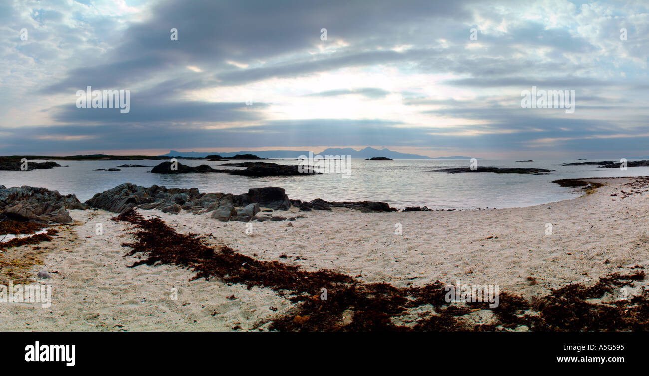 Arisaig beach Back of Keppoch Loch nan Ceall Eilean Ighe South Morar ...