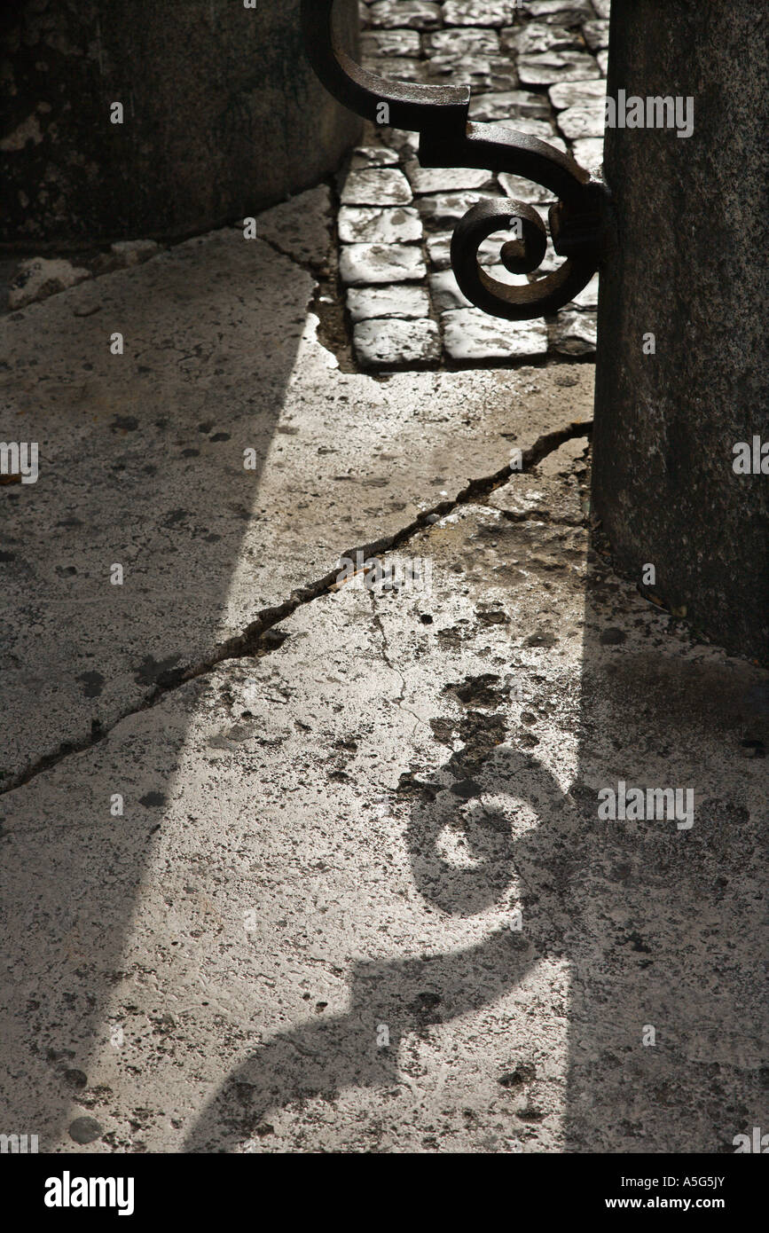 Shadow casted on ground from iron gate in Saint Peter s Square Vatican ...
