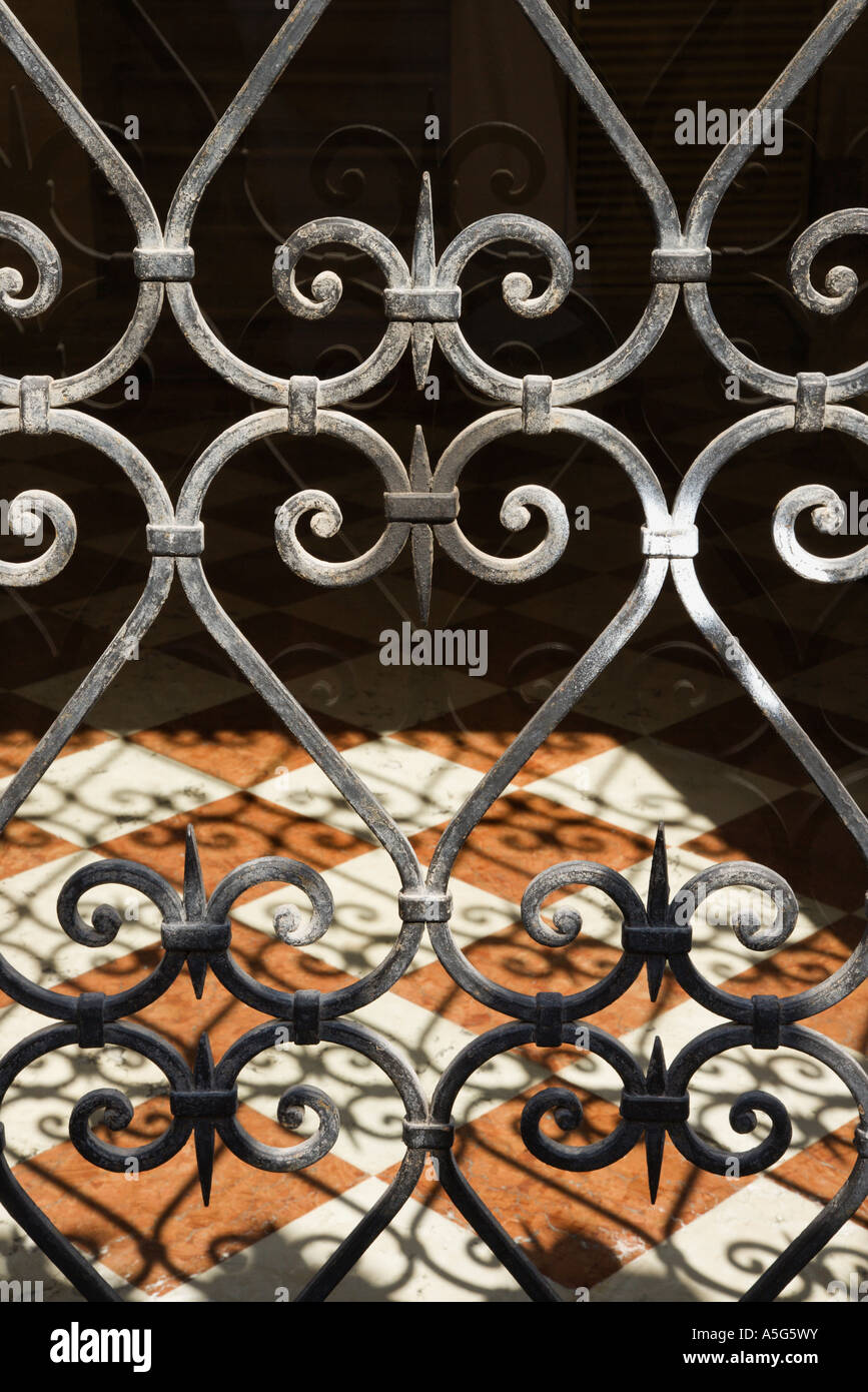 Wrought iron gate in Venice Italy Stock Photo - Alamy