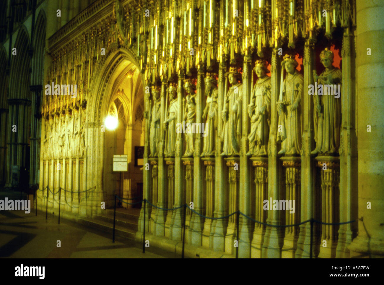 The 15th Century Quire Screen inside the York Minster. York, England ...