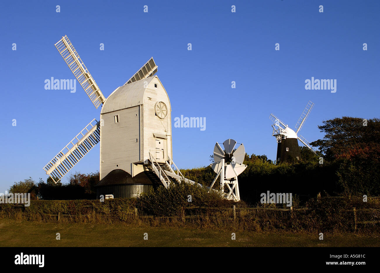 Jack and Jill Windmills Clayton West Sussex England Stock Photo - Alamy