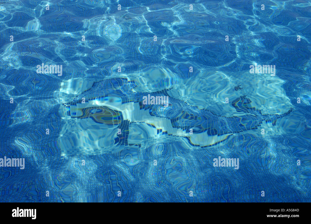 Blue rippling water in a swimming pool Stock Photo - Alamy