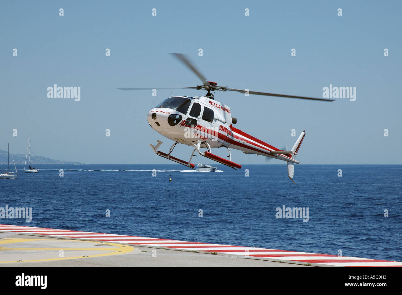 Monaco Heli air helicopter taxi service Stock Photo - Alamy