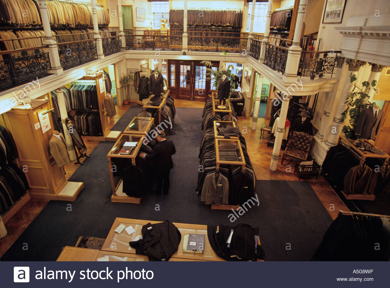 The interior of Gieves and Hawkes, gentlemen's tailor, Savile Row Stock ...