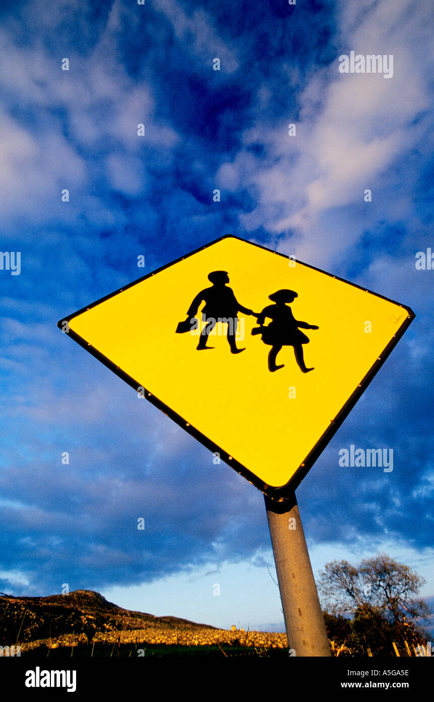 School warning sign Stock Photo - Alamy
