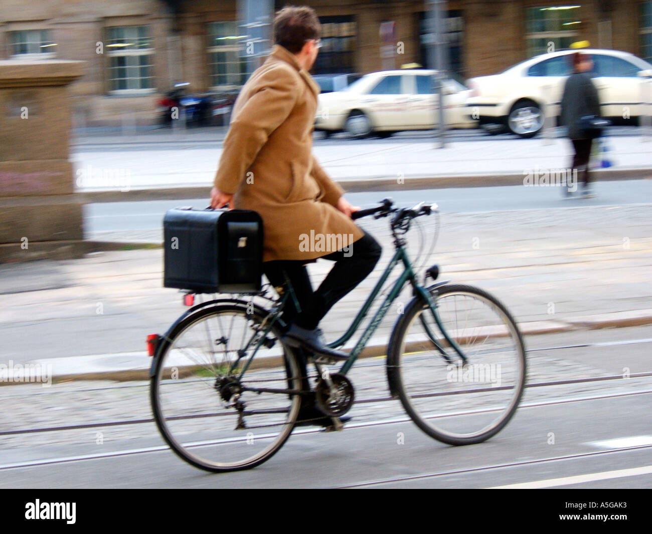 man on bicycle Stock Photo - Alamy
